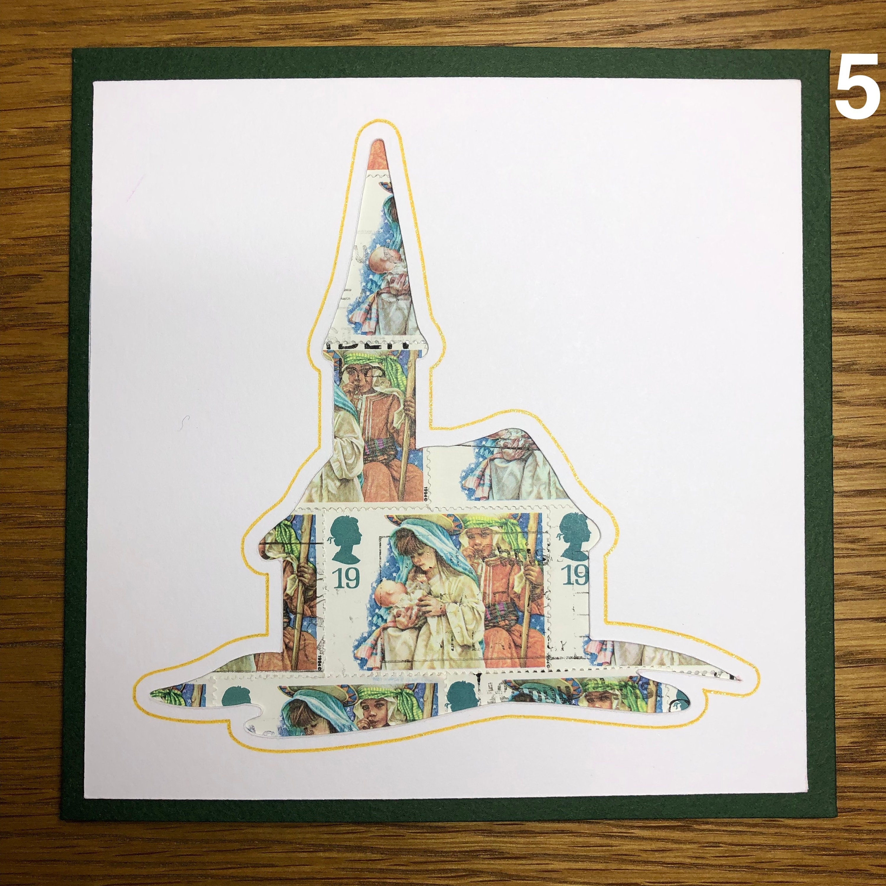 Snowy Church - Vintage Postage Stamp Christmas Cards - Handmade With ...