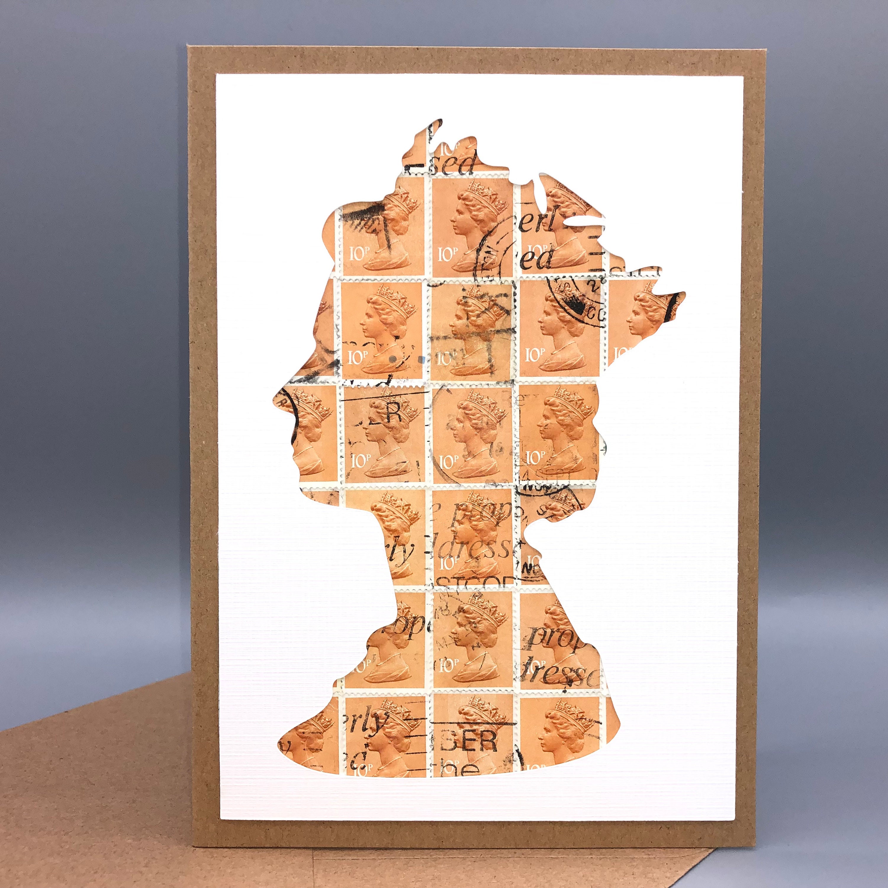 Vintage Postage Stamp Greeting Card or Note Card - the Machin ...