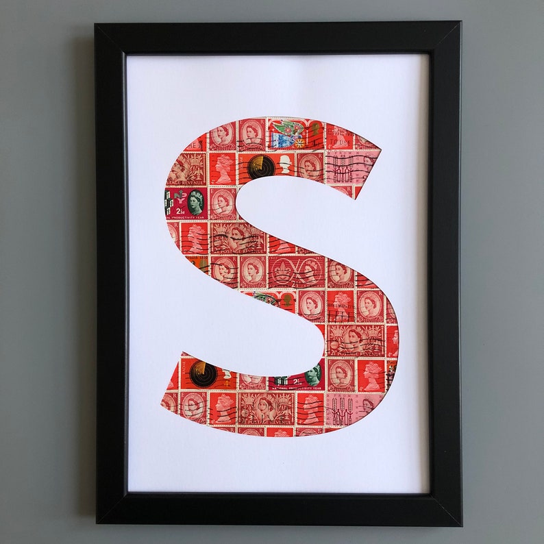 Custom Made Letters - Vintage Postage Stamp Art - Handmade With Vintage ...