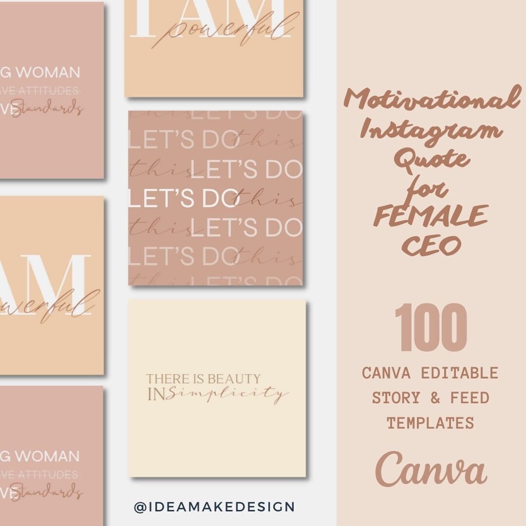 100 Social Media Quote Bundle| Pink Quote Templates for Instagram ...
