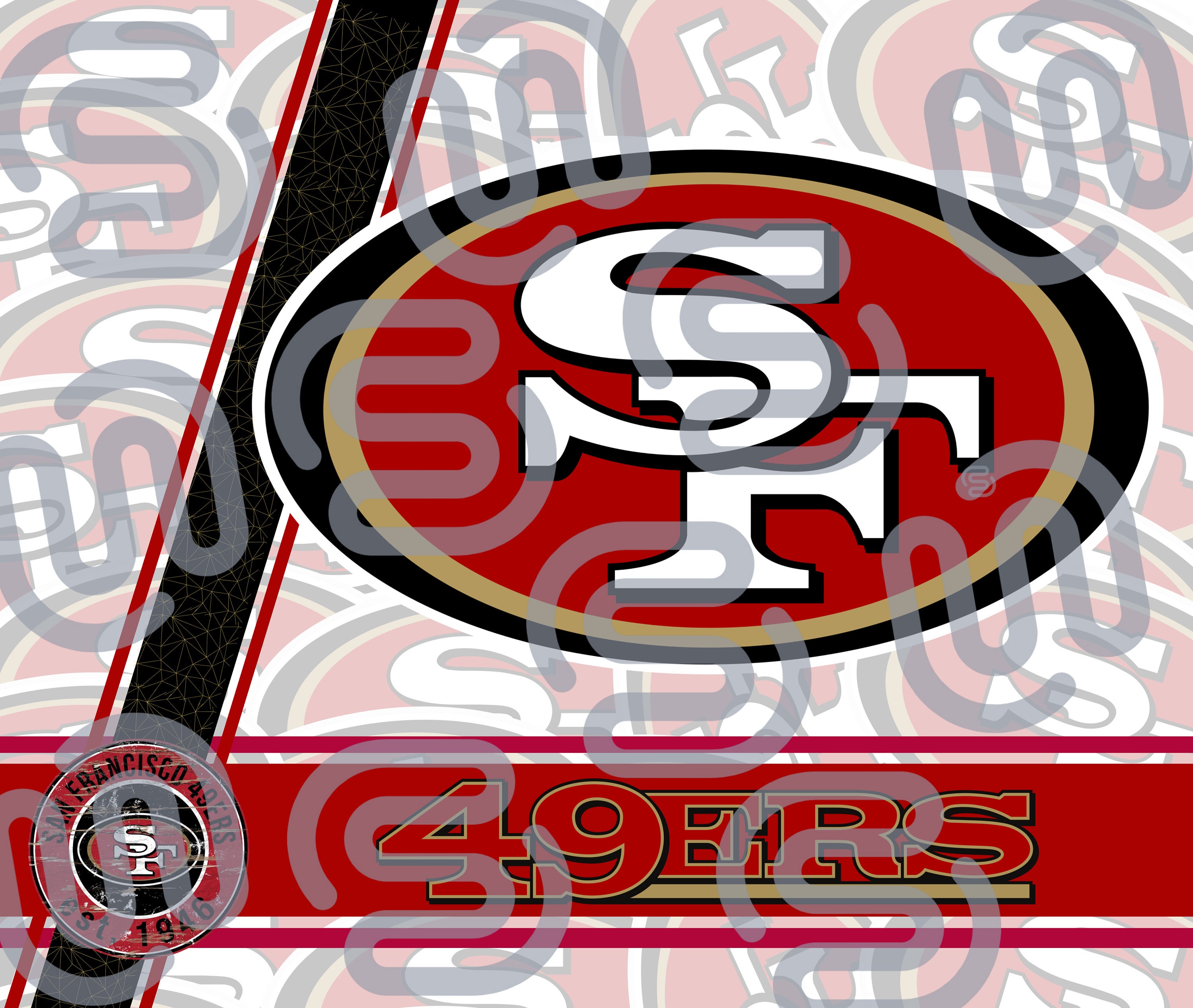 49ERS STICKER STYLE - Etsy