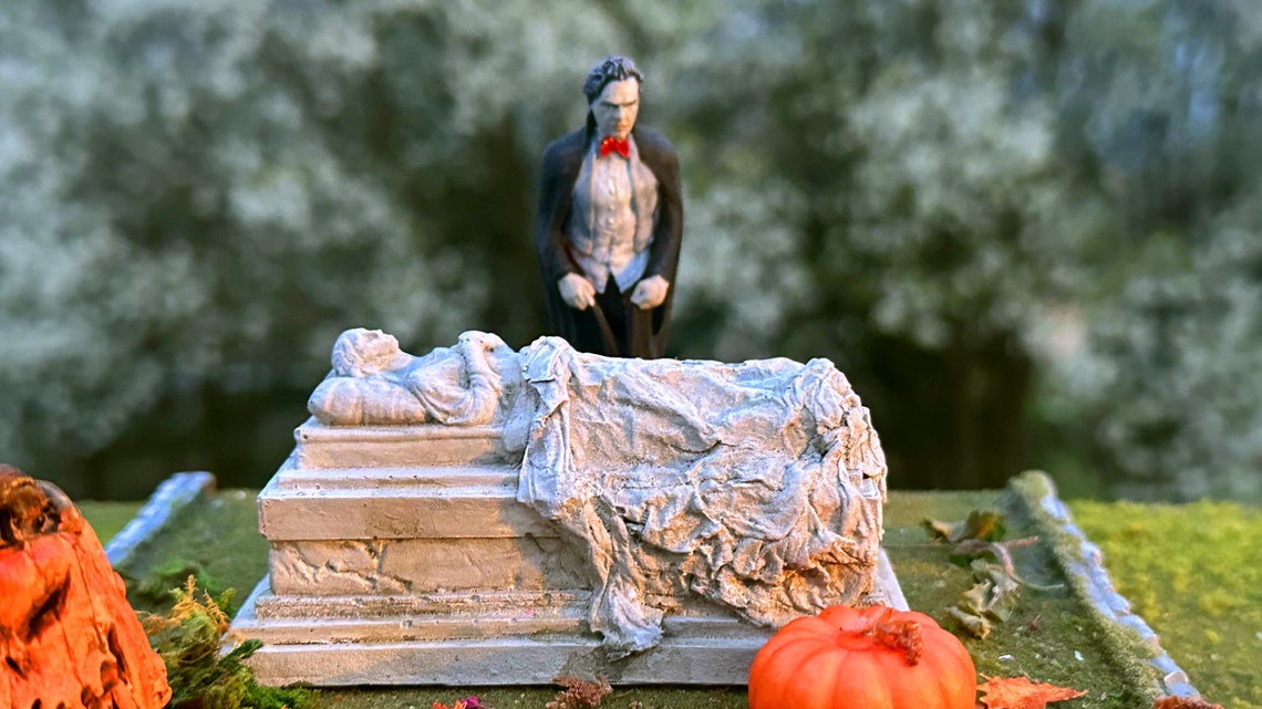 Miniature Distressed Tombstone Lying Girl Crypt - Etsy
