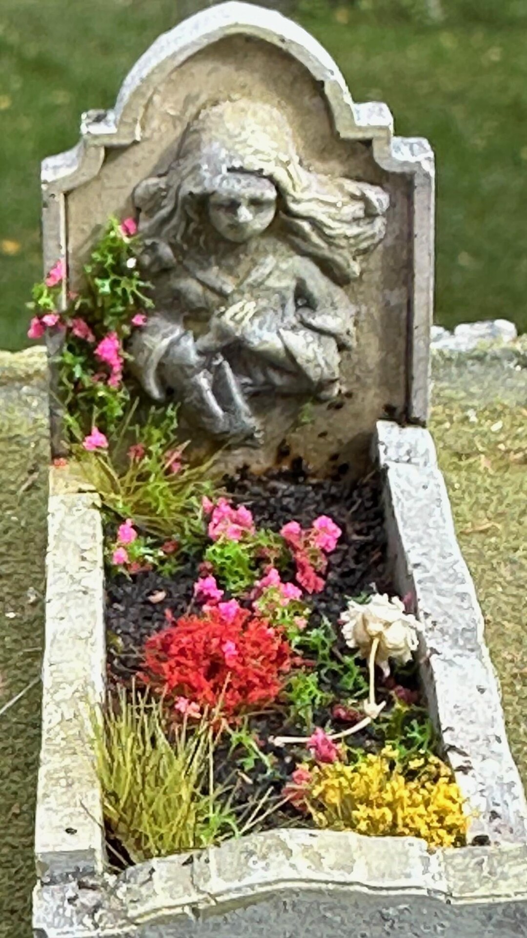 Distressed Miniature Flower Tombstone - Etsy
