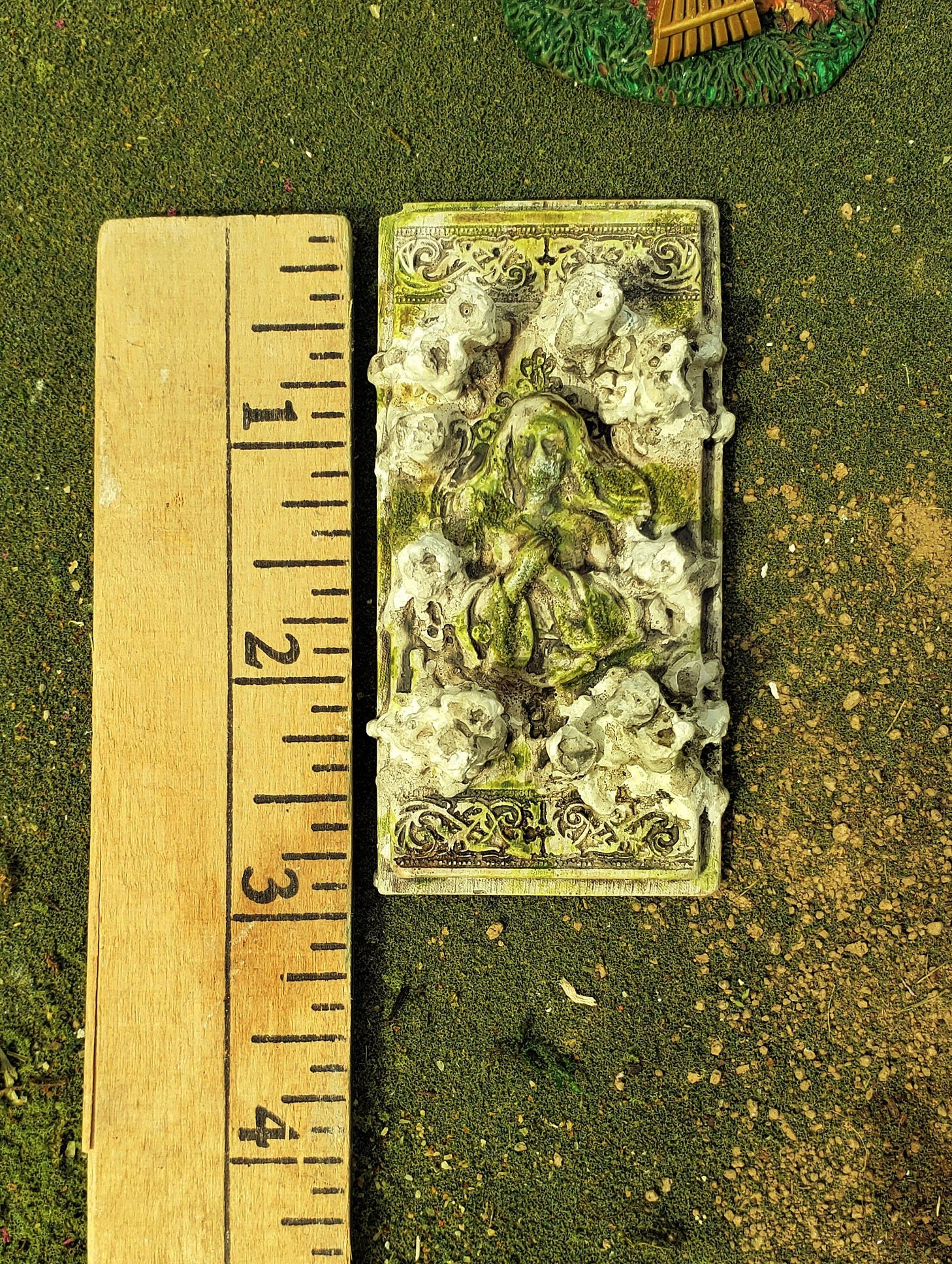 Miniature Distressed Tombstone Cemetery Candle Girl - Etsy