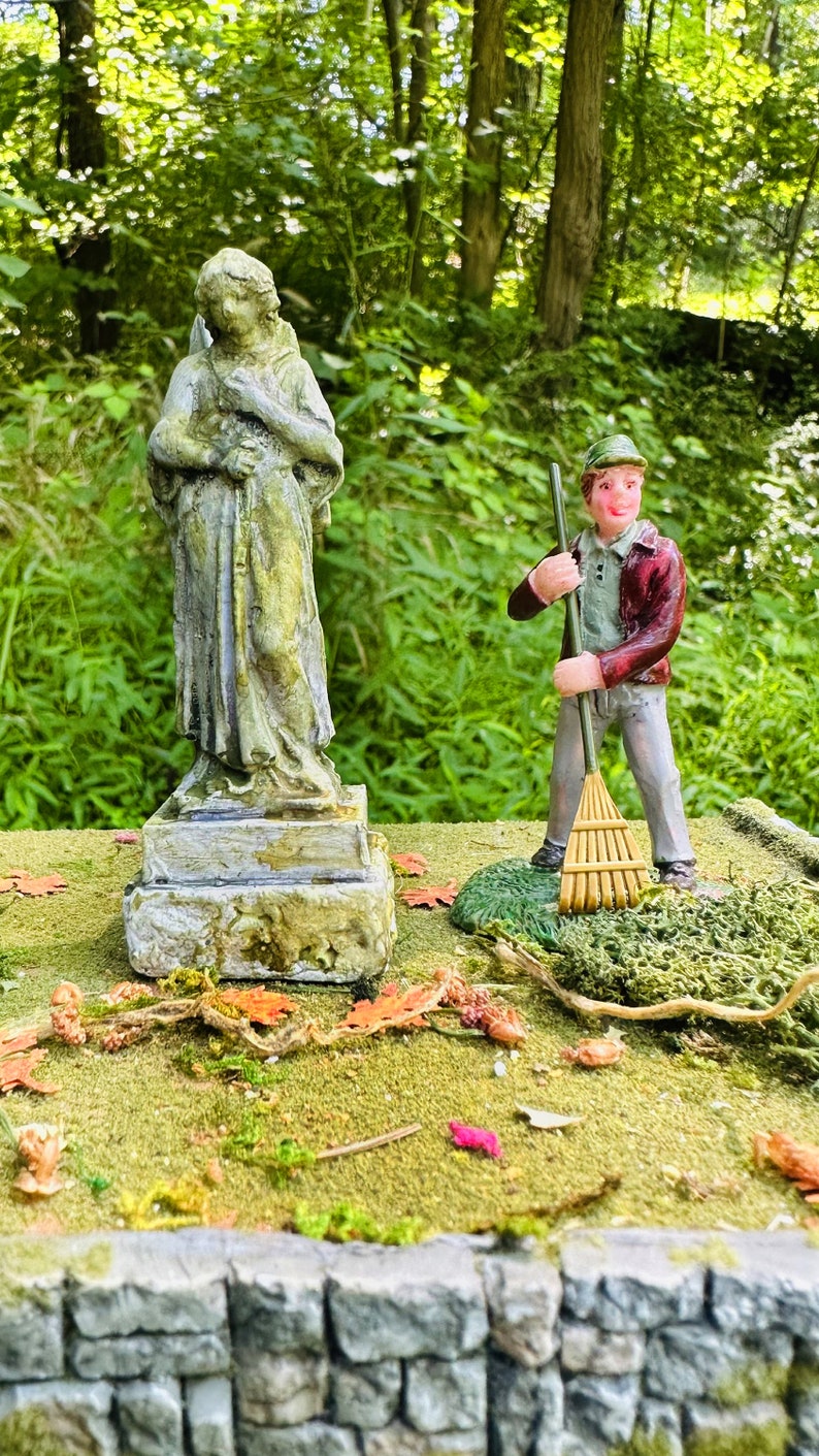 Miniature Distressed Old Worn Garden Angel Statue - Etsy