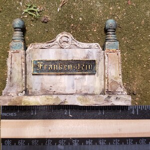 Distressed Miniature Frankenstein Tombstone - Etsy