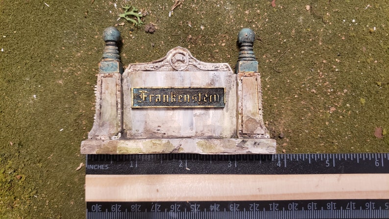 Distressed Miniature Frankenstein Tombstone - Etsy