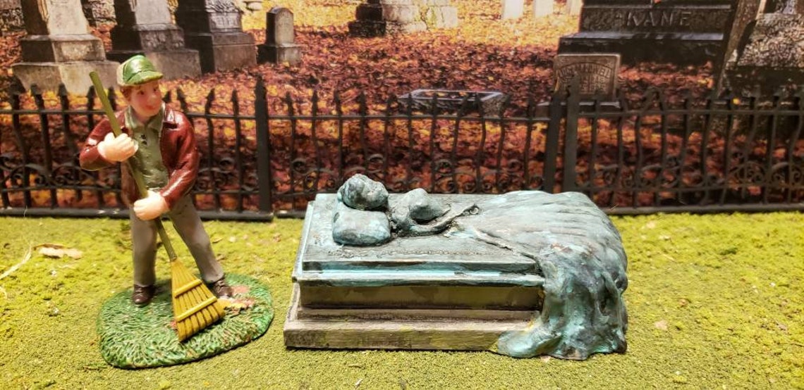 Miniature Distressed Tombstone Cemetery Crypt Girl - Etsy