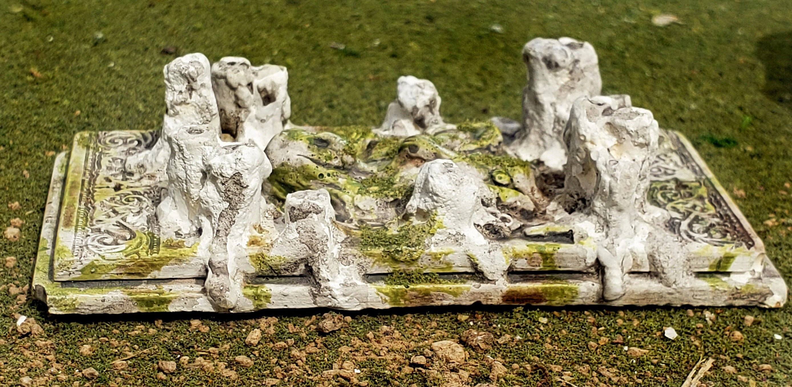 Miniature Distressed Tombstone Cemetery Candle Girl - Etsy