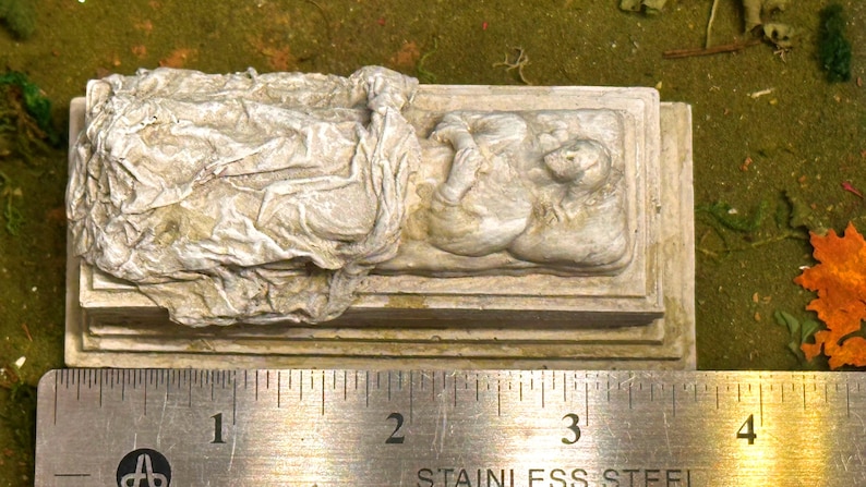 Miniature Distressed Tombstone Lying Girl Crypt - Etsy