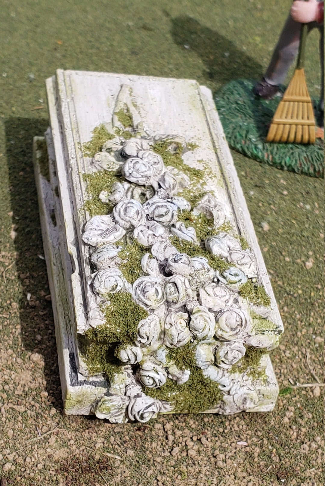 Cemetery Rose Crypt Miniature Distressed Tombstone - Etsy