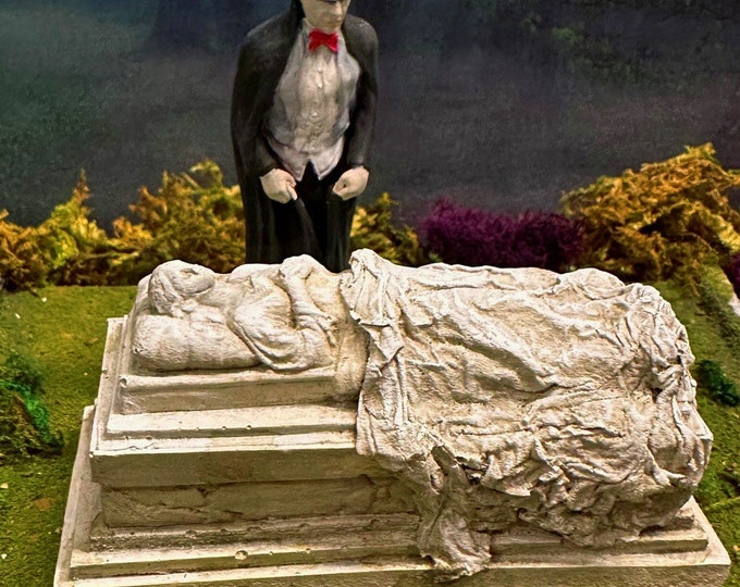 Miniature Distressed Tombstone Lying Girl Crypt - Etsy