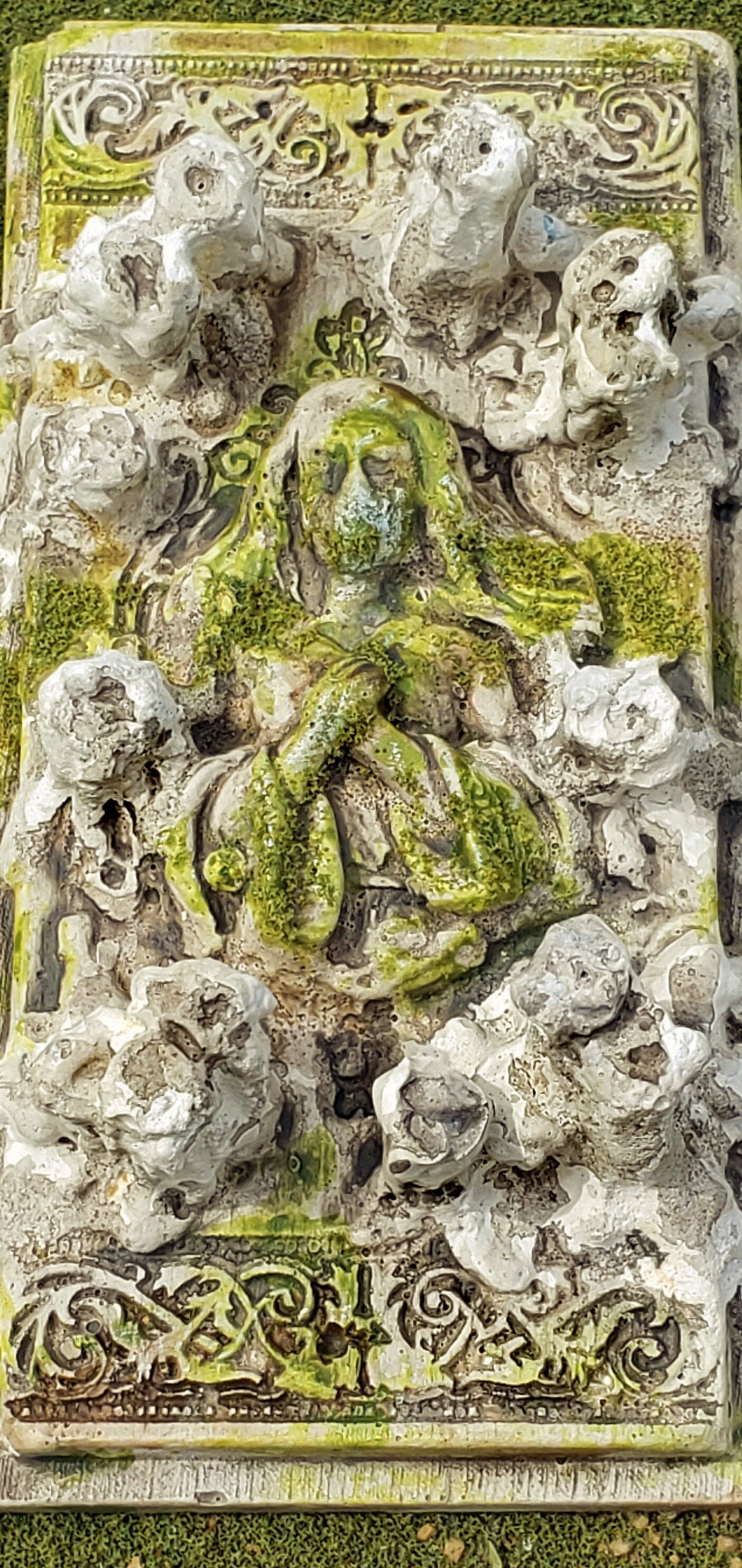 Miniature Distressed Tombstone Cemetery Candle Girl - Etsy