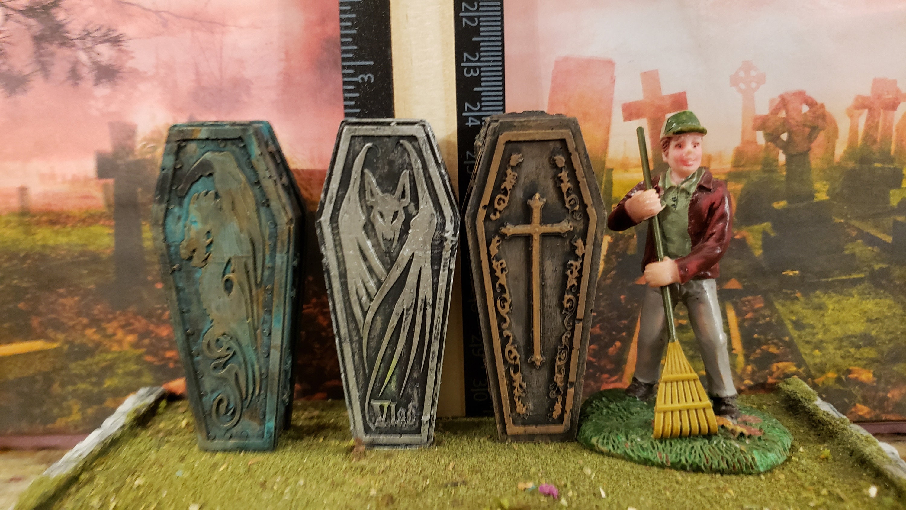 Distressed Miniature Coffins 3 Pieces - Etsy