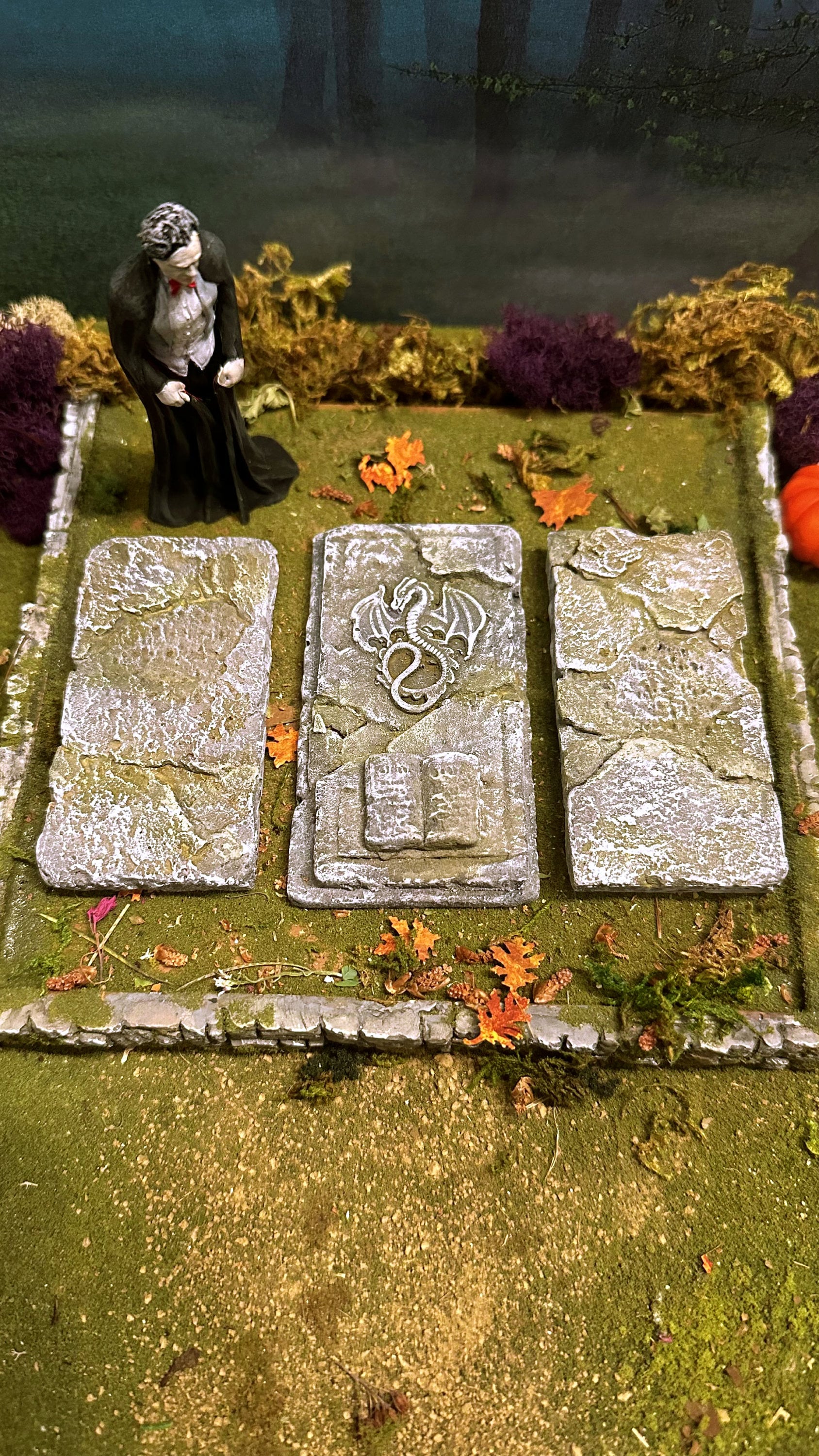 Miniature Halloween Village Distressed Tombstone Ground Crypts - Etsy