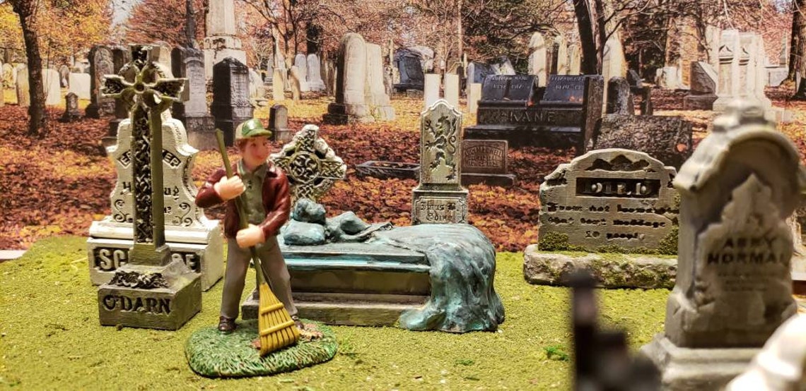 Miniature Distressed Tombstone Cemetery Crypt Girl - Etsy