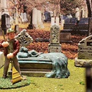 Miniature Distressed Tombstone Cemetery Crypt Girl - Etsy