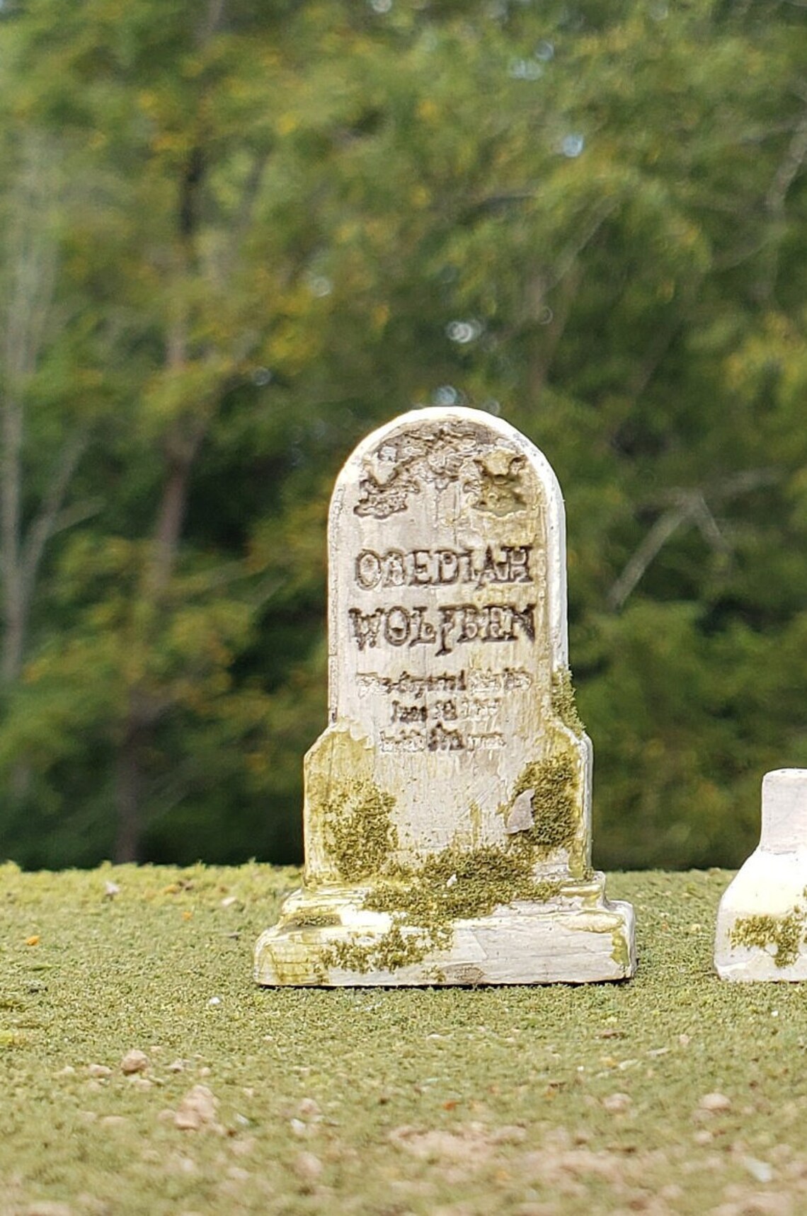 Set of 3 Distressed Miniature Tombstones Cemetary - Etsy