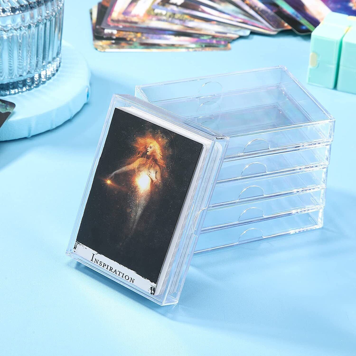 Playing Card Case Clear Acrylic Playing Card Boxes Holder - Etsy