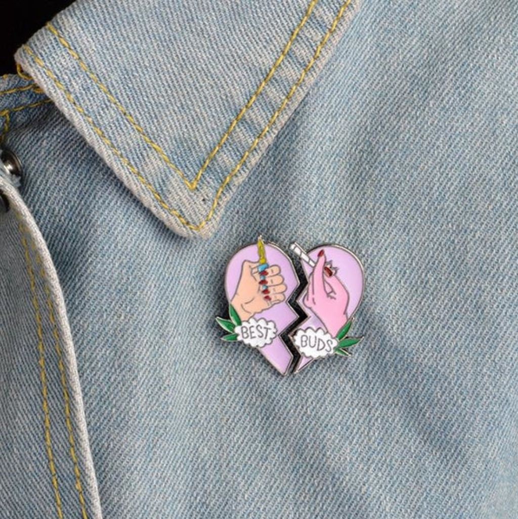 Best Buds Enamel Pin Pins Set Label Pin Hard Cute Kawaii Funny Birthday ...