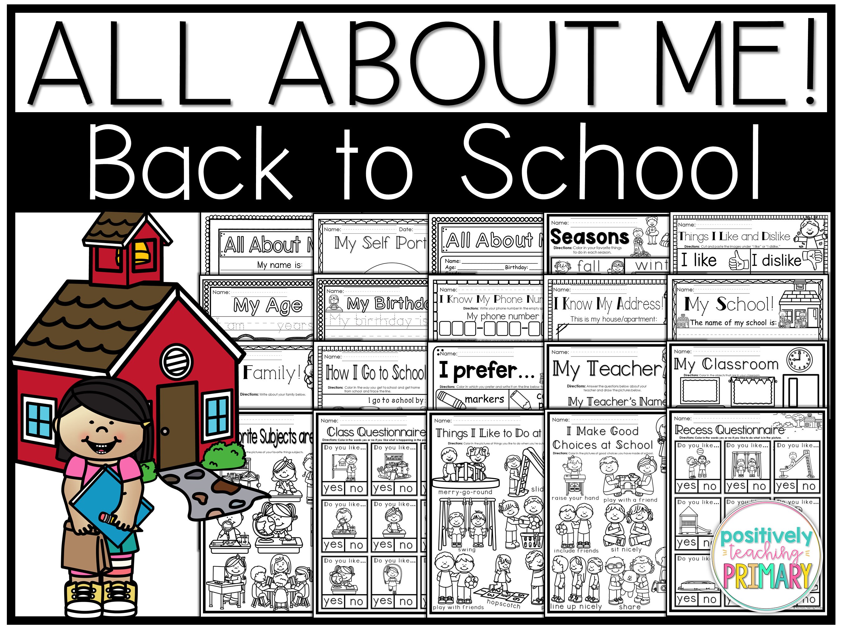 All About Me! Back to School Packet - Etsy