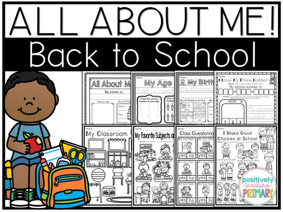 All About Me Back to School Packet - Etsy