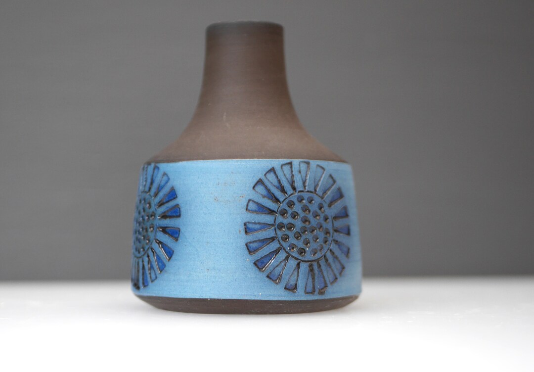 Mid-century Modern Scandinavian Pottery Vase From Alingsås Sweden ...