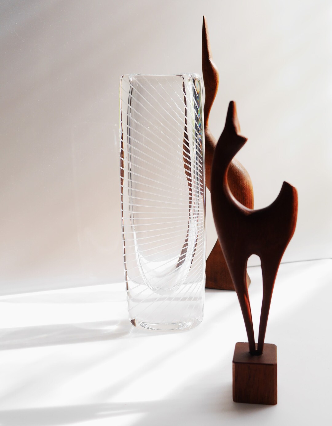 Mid-century Modern Scandinavian Design Art Glass, an Amazing Cut ...