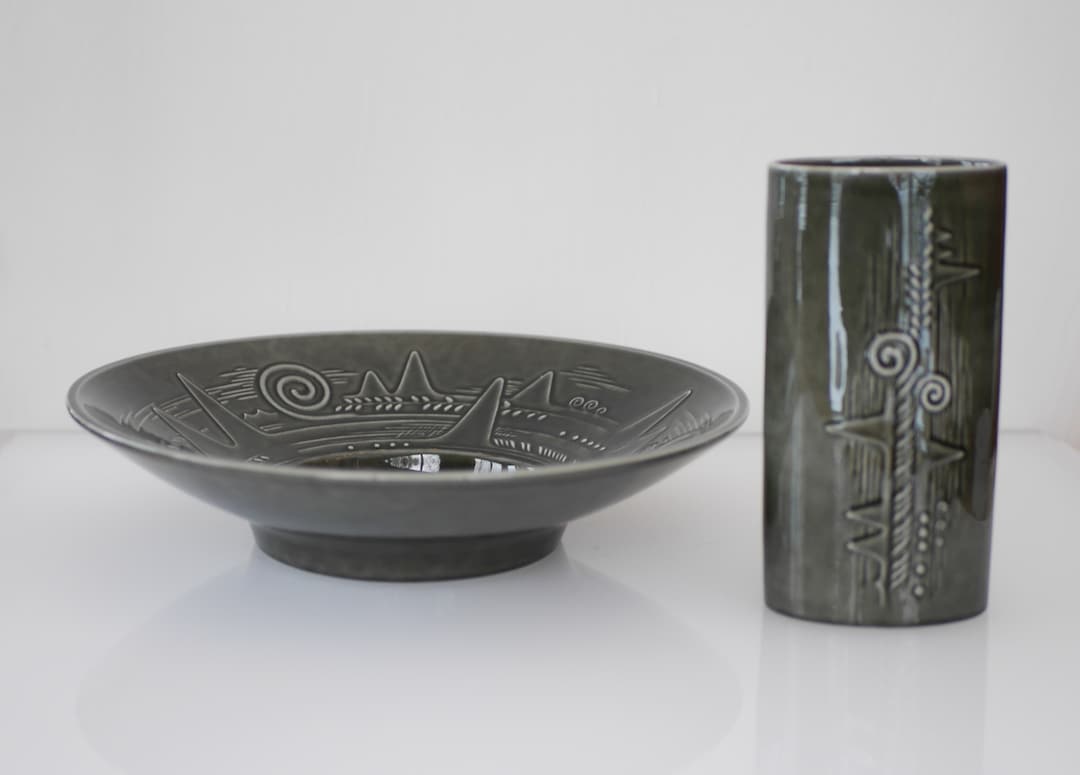 Mid-century Modern Scandinavian Design Pottery, Art Ceramic Lummer Vase ...