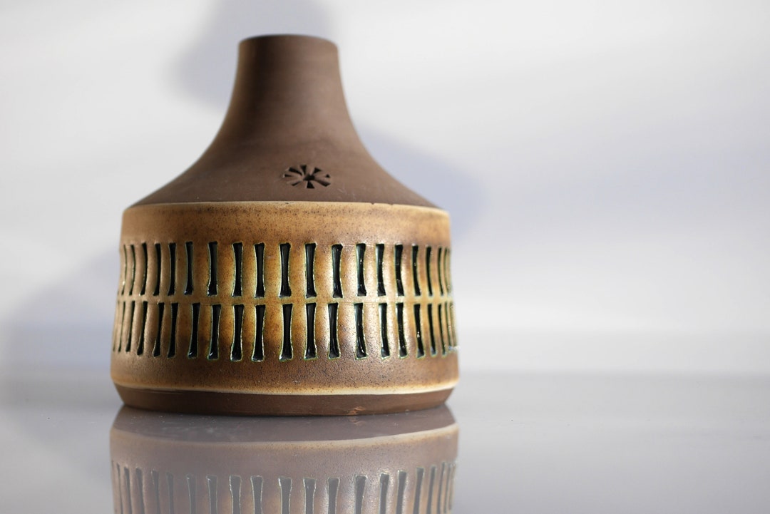 Scandinavian Pottery Vase, Vintage Mid-century Modern Art Design Vase ...