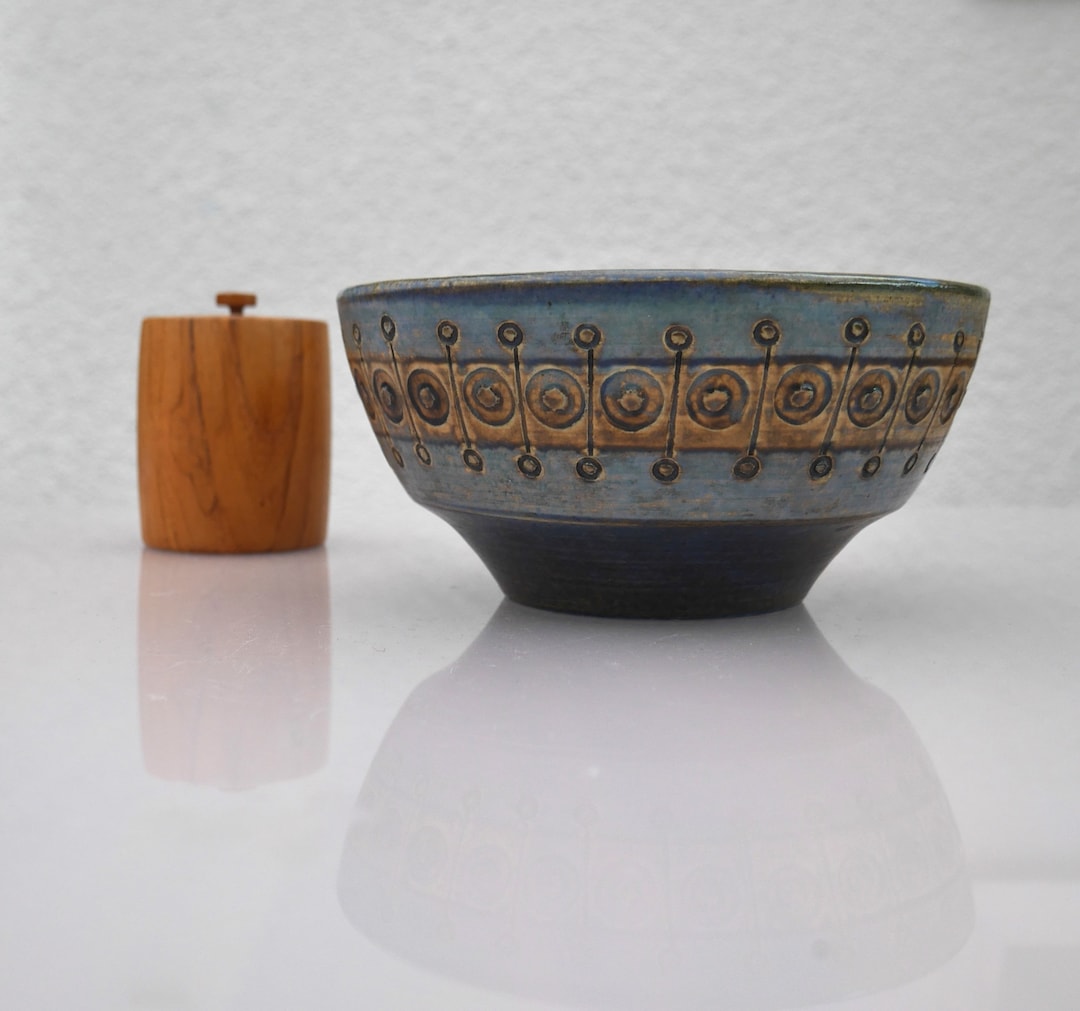 Scandinavian Art Pottery Bowl, Vintage Mid-century Modern Design, Art ...
