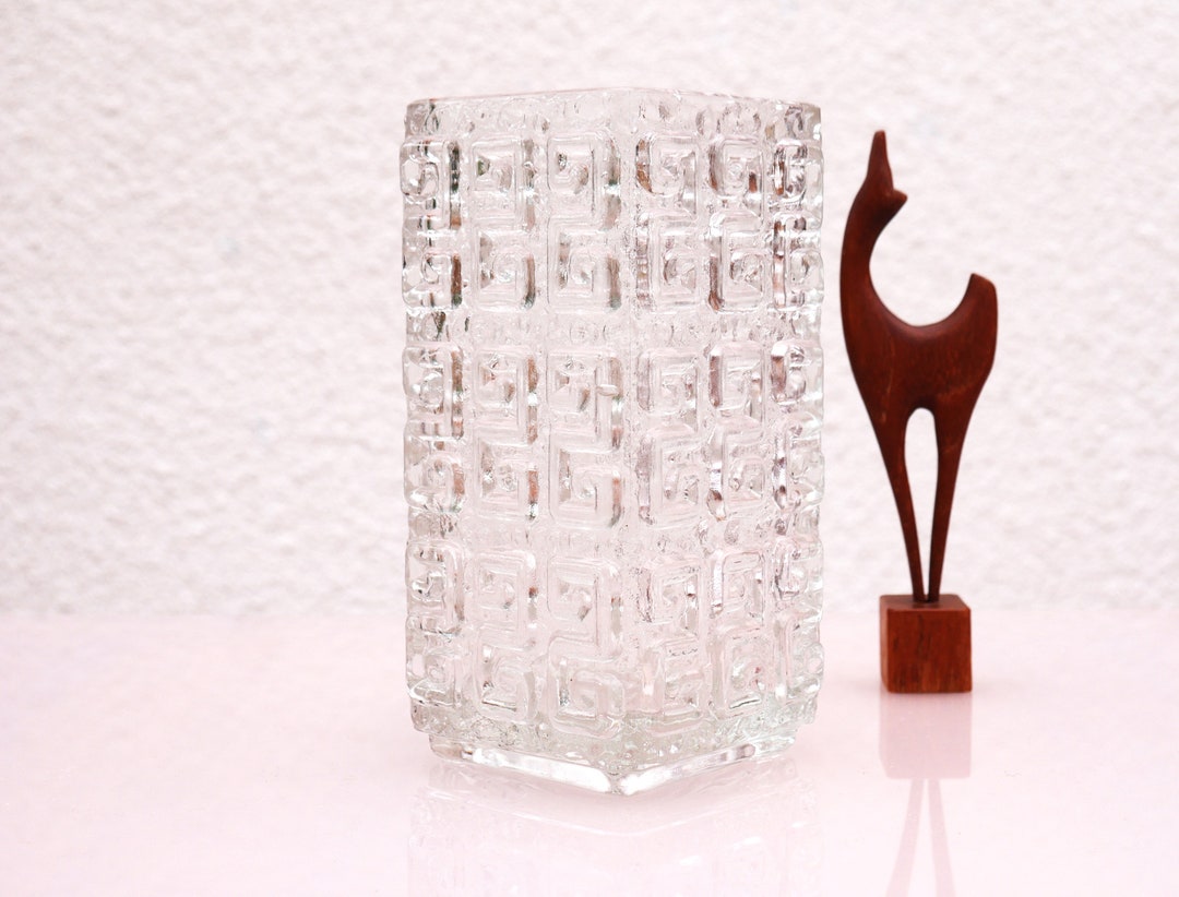 Finnish Art Glass Vase, Modern Scandinavian Sumptuous Vintage Crystal ...