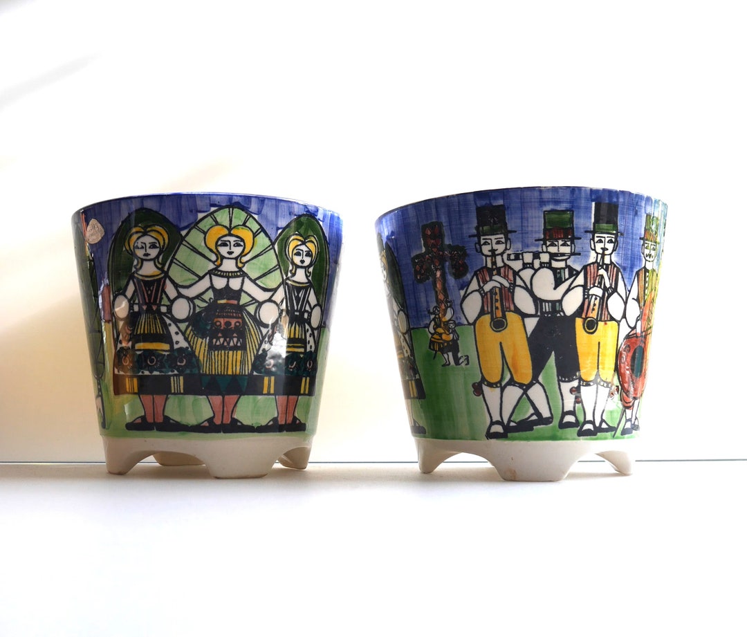 Scandinavian Modern Art Pottery Flower Pots by Anita Nylund 1970s ...