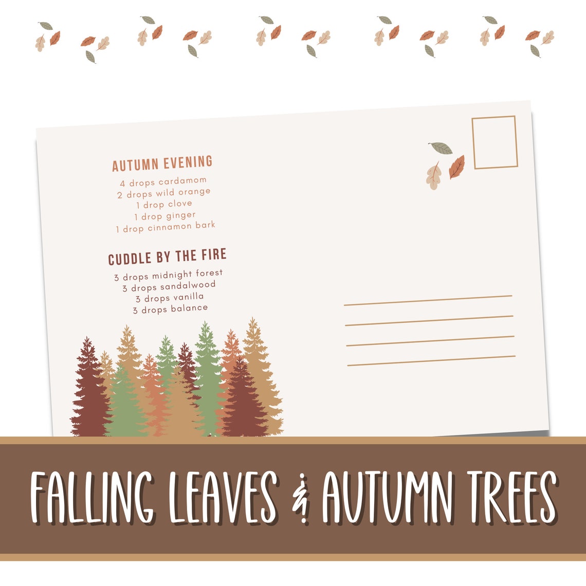 Autumn Diffuser Blends Printable Post Card | Doterra Essential Oils ...