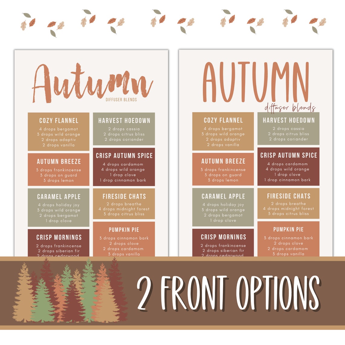 Autumn Diffuser Blends Printable Post Card | Doterra Essential Oils ...