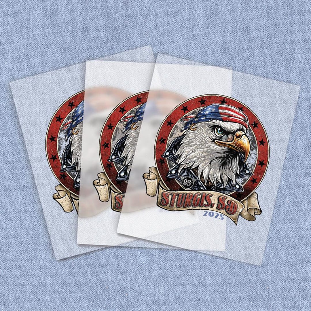 Sturgis Eagle, DTF Heat Transfer, Iron-on Transfer, Direct-to-film Home ...