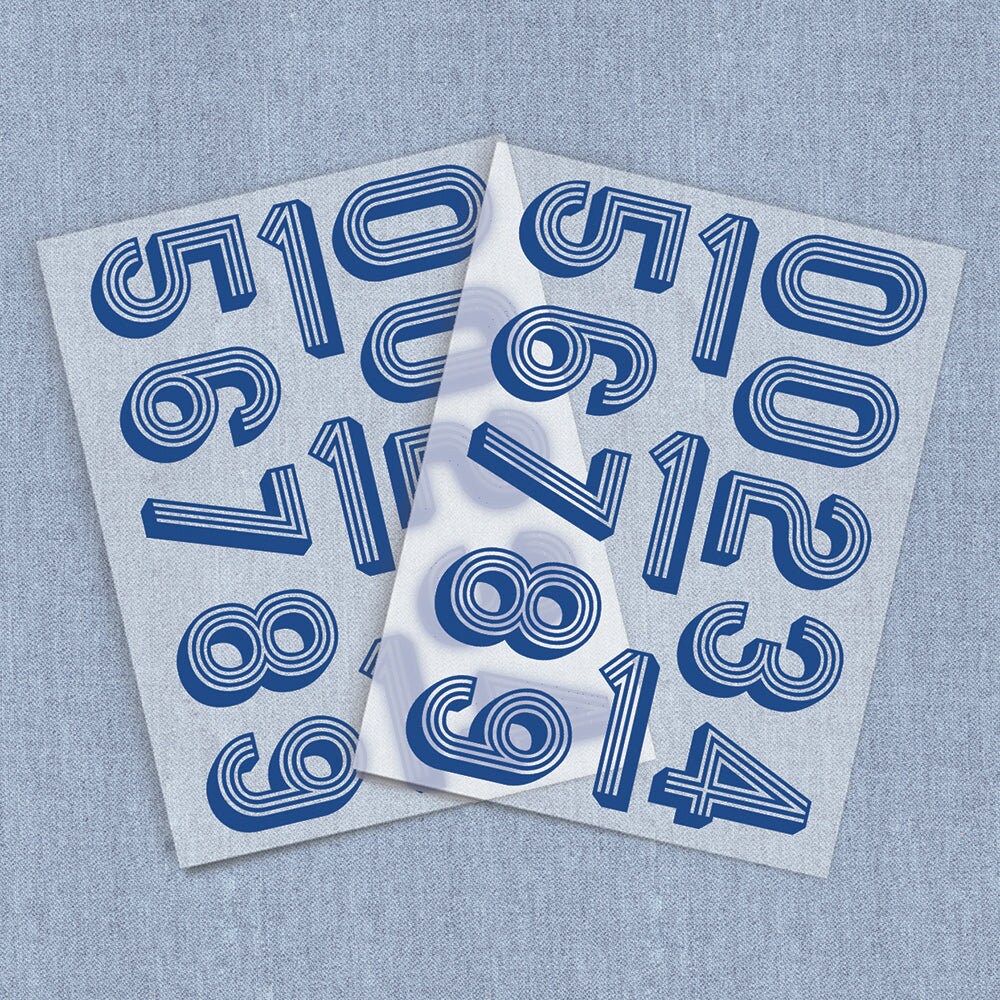 Cutup Numbers DTF Heat Transfer, Soccer Numbers Direct-to-film Iron-on ...