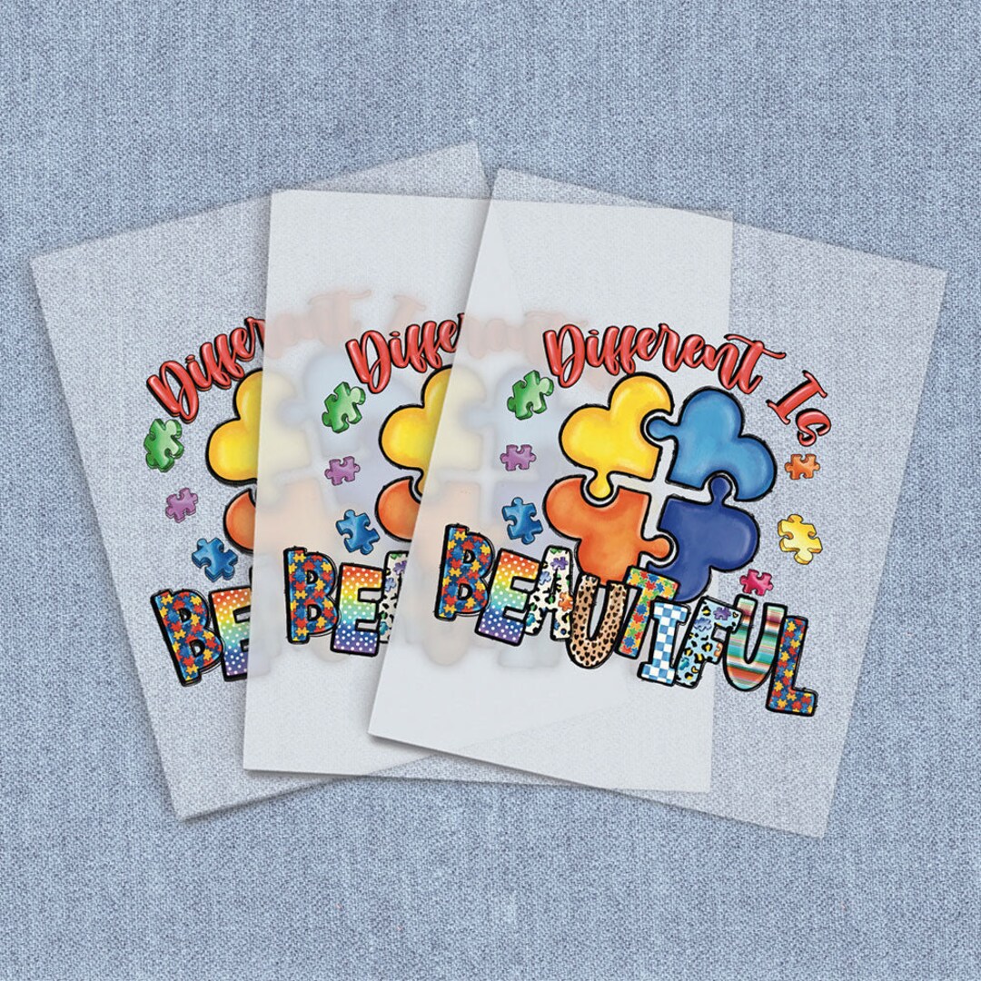 Different is Beautiful, DTF Heat Transfer, Iron-on Transfer, Direct-to ...