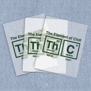 Element of Chill Iron-on Heat Transfer, Marijuana DTF Transfers, 420 ...