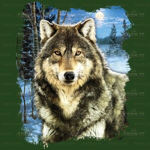 Winter Wolf Direct-to-film Transfers, Wildlife DTF Heat Transfer, Iron ...