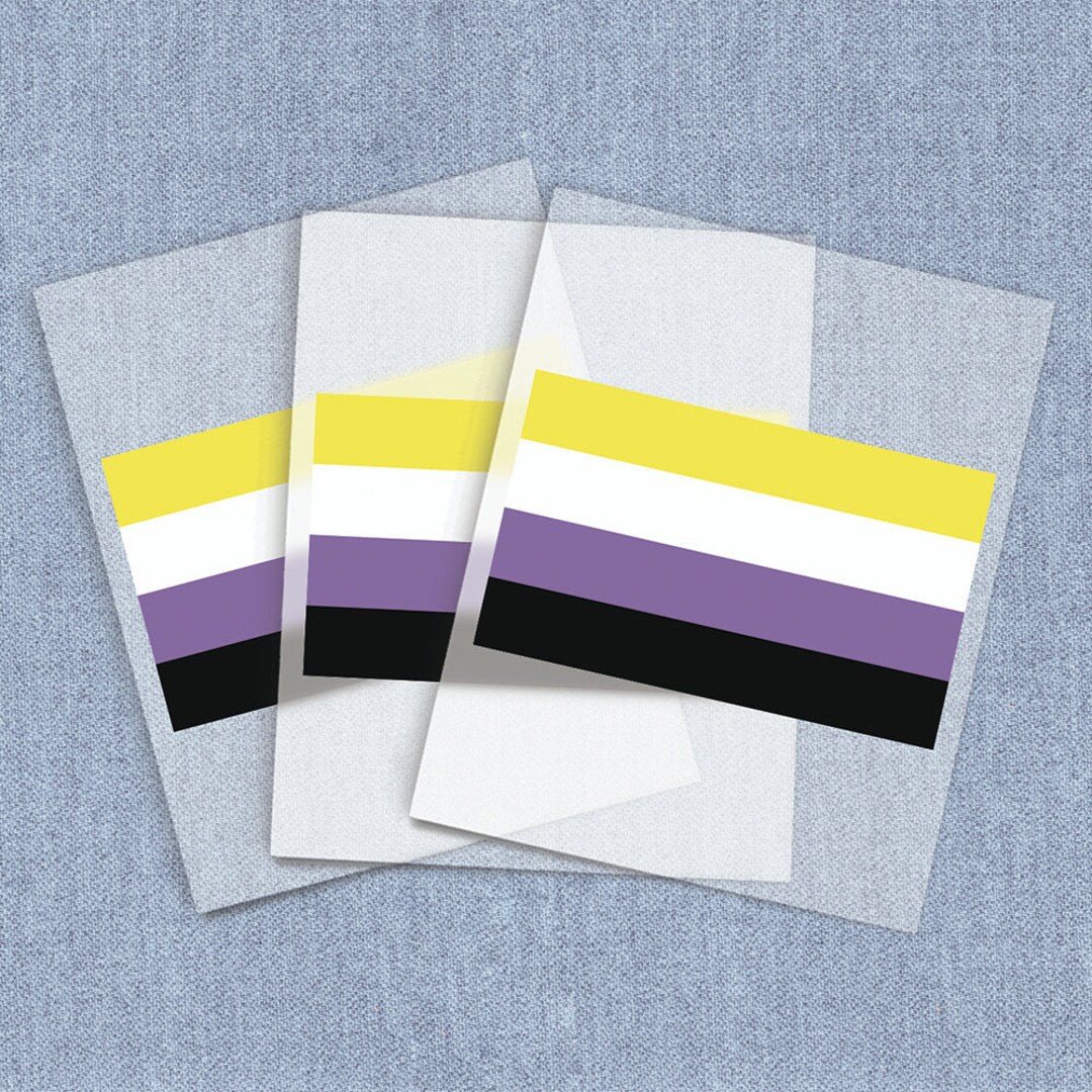 Pride DTF Heat Transfer, Nonbinary Flag Direct-to-film Iron-on Transfer ...