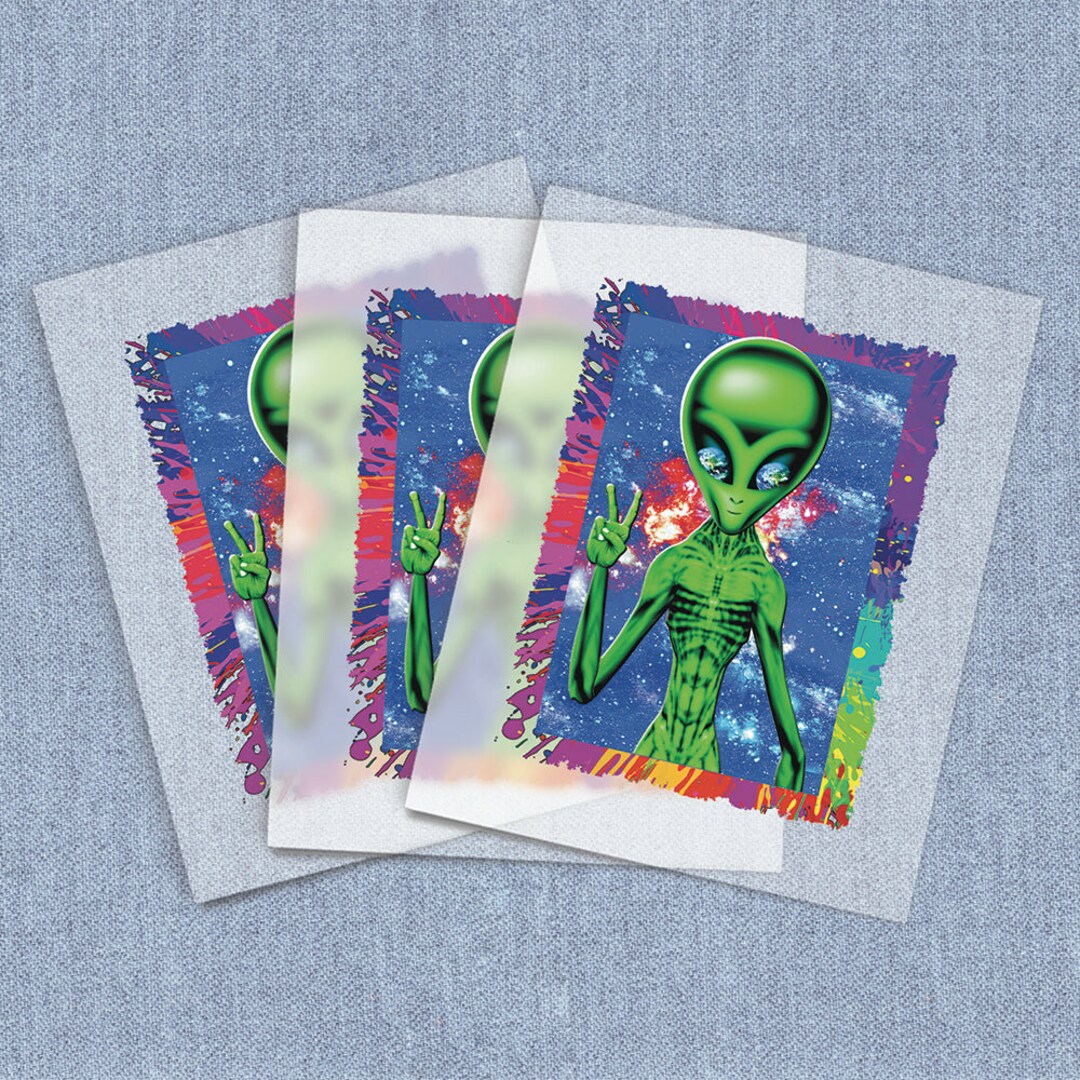 Humor and Novelty DTF Heat Transfer, Alien Space Direct-to-film Iron-on ...