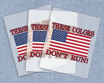 American Flag DTF Heat Transfer, EMS Flag Direct-to-film Iron-on ...