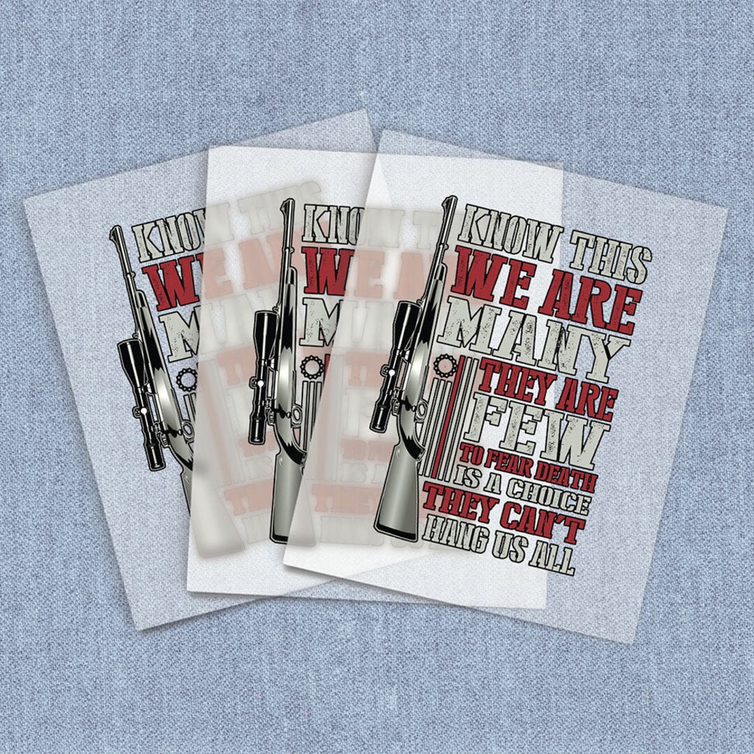 Know This DTF Heat Transfer, Iron-on Transfer, 2nd Amendment, Direct-to-film Home Iron Full ...