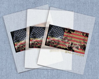American Pride DTF Heat Transfer, Distressed Flag Direct-to-film Iron ...