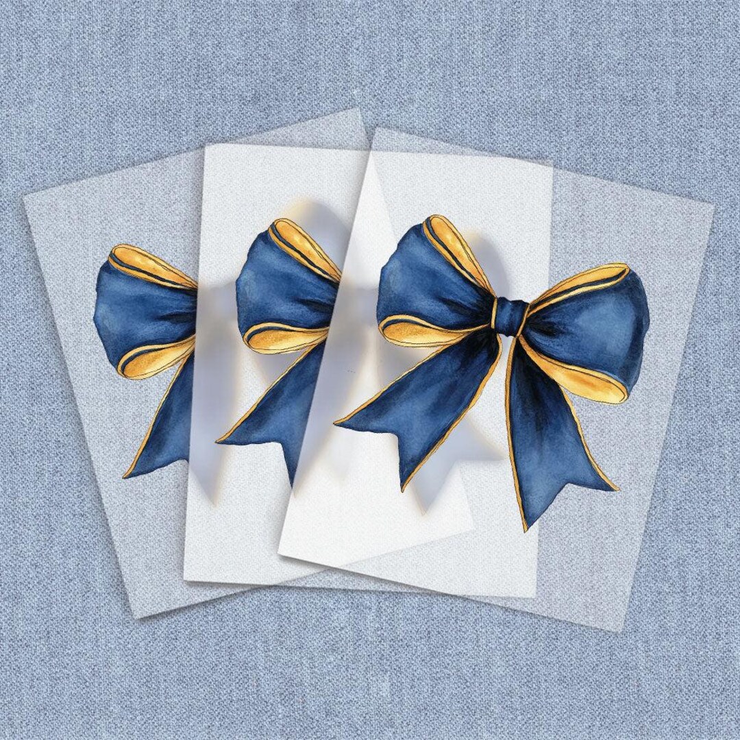 Vintage Michigan Colors Coquette Bow, DTF Heat Transfer, Iron-on ...