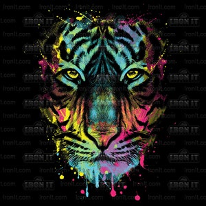 Dripping Tiger Direct-to-film Transfers, Neon DTF Heat Transfer, Iron ...