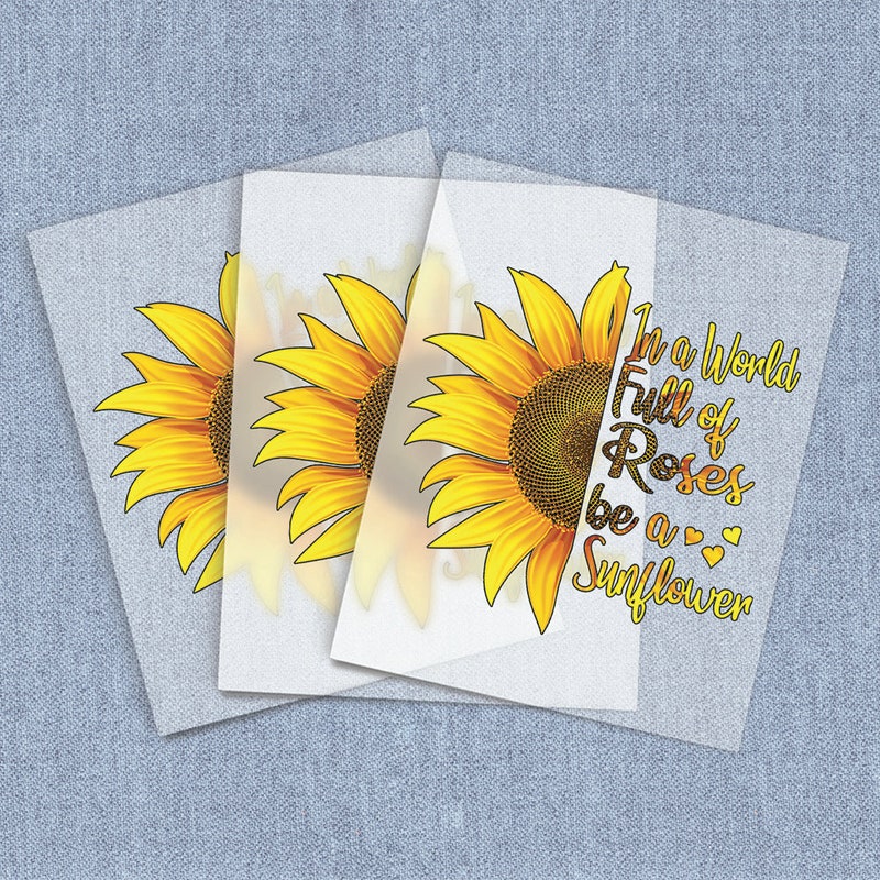 Sunflower Rub on Transfer - Etsy