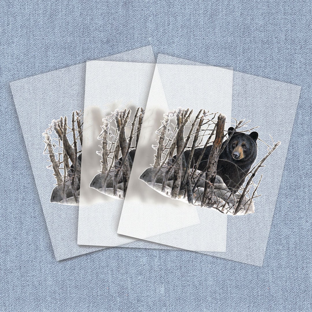 Black Bear DTF Heat Transfer, Wilderness Iron-on Transfer, Direct-to ...