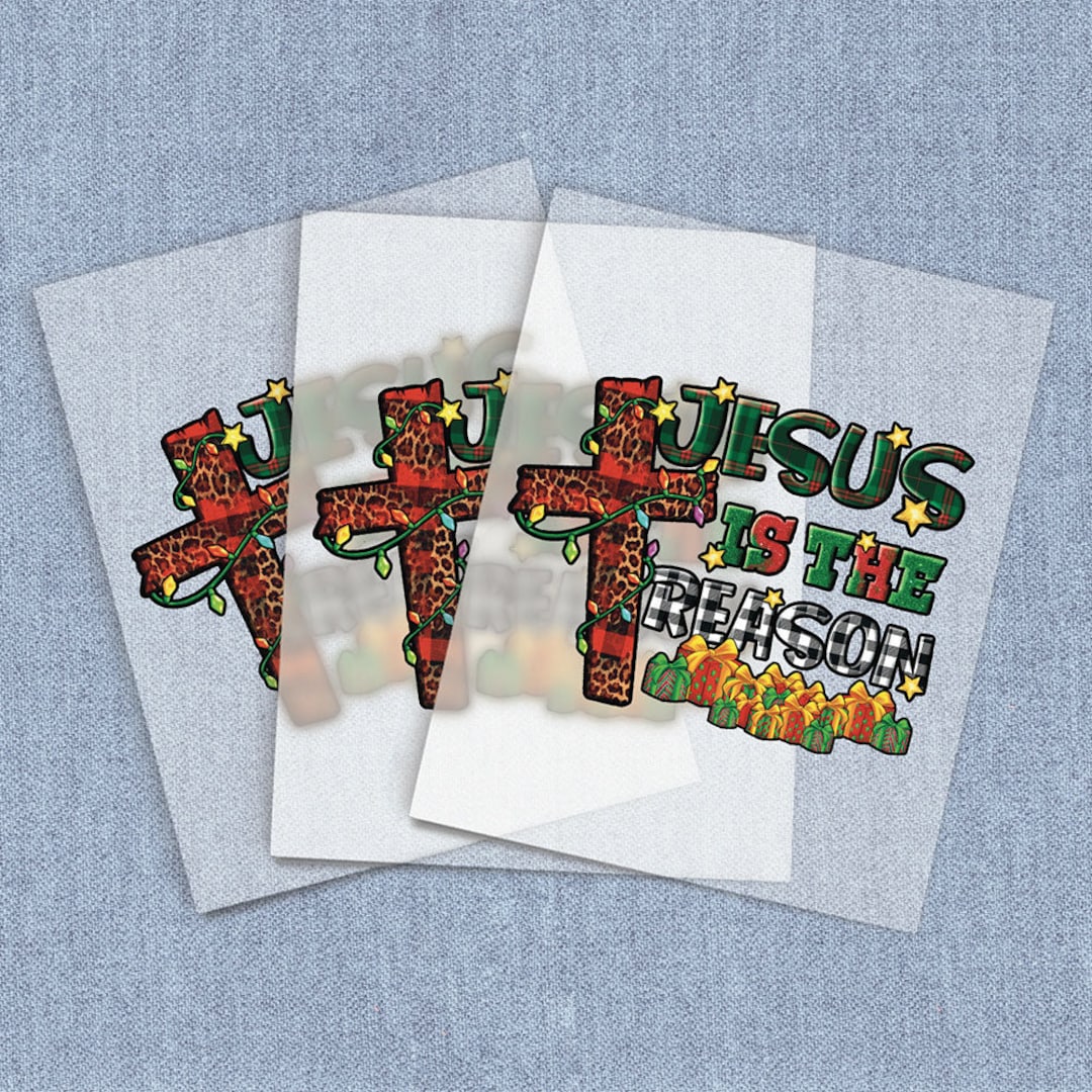 Jesus is the Reason Iron-on Heat Transfer, Religious, Holiday, DTF Transfers, Home Iron Digital ...